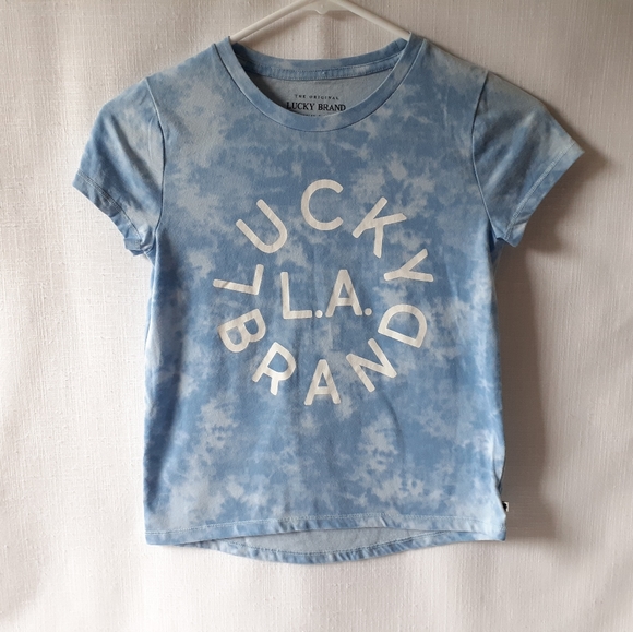 Lucky Brand | Shirts & Tops | Lucy Brand La Girls Blue Tie Dye Tshirt ...